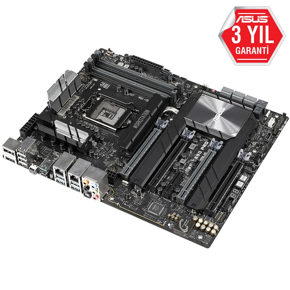 Asus WS Z390 PRO Çift M.2 U2 HDMI DP Lga1151 ATX