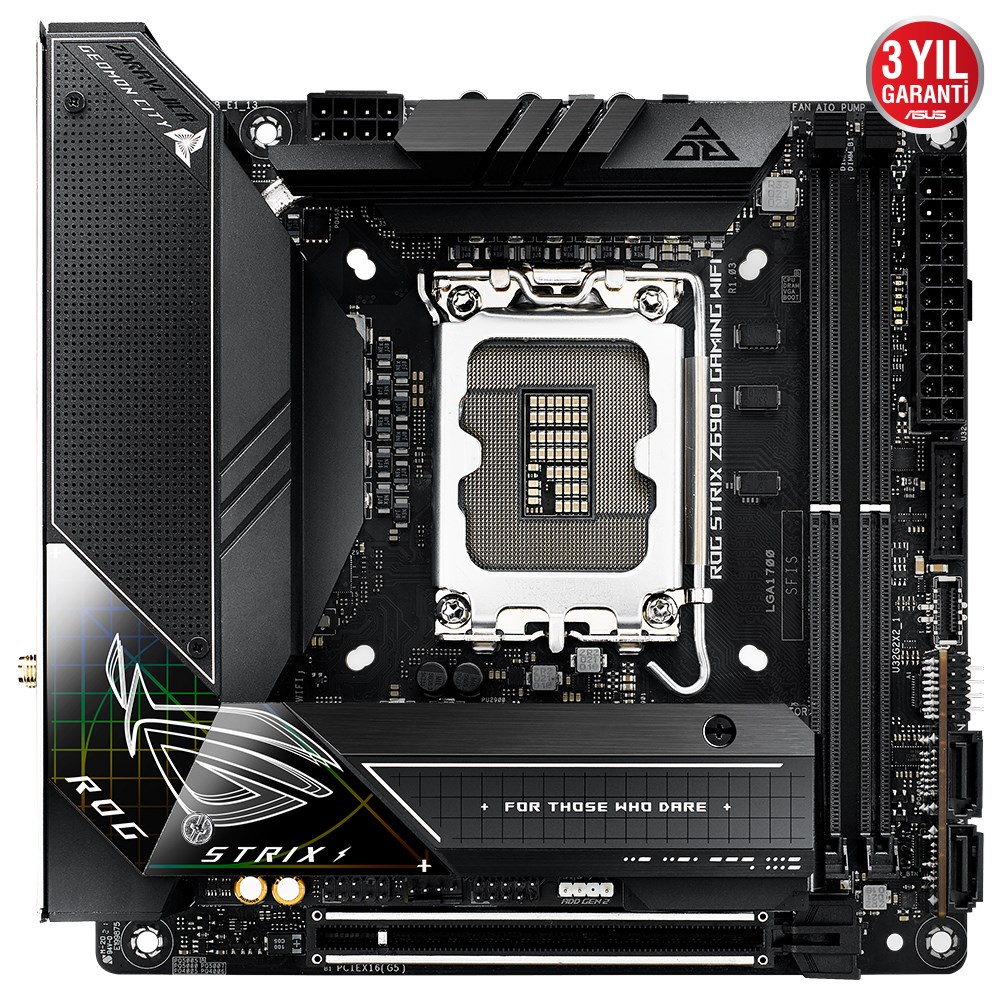 ASUS ROG STRIX Z690-I GAMING WIFI 6400MHz(OC) DDR5 Soket 1700 M.2 HDMI ...