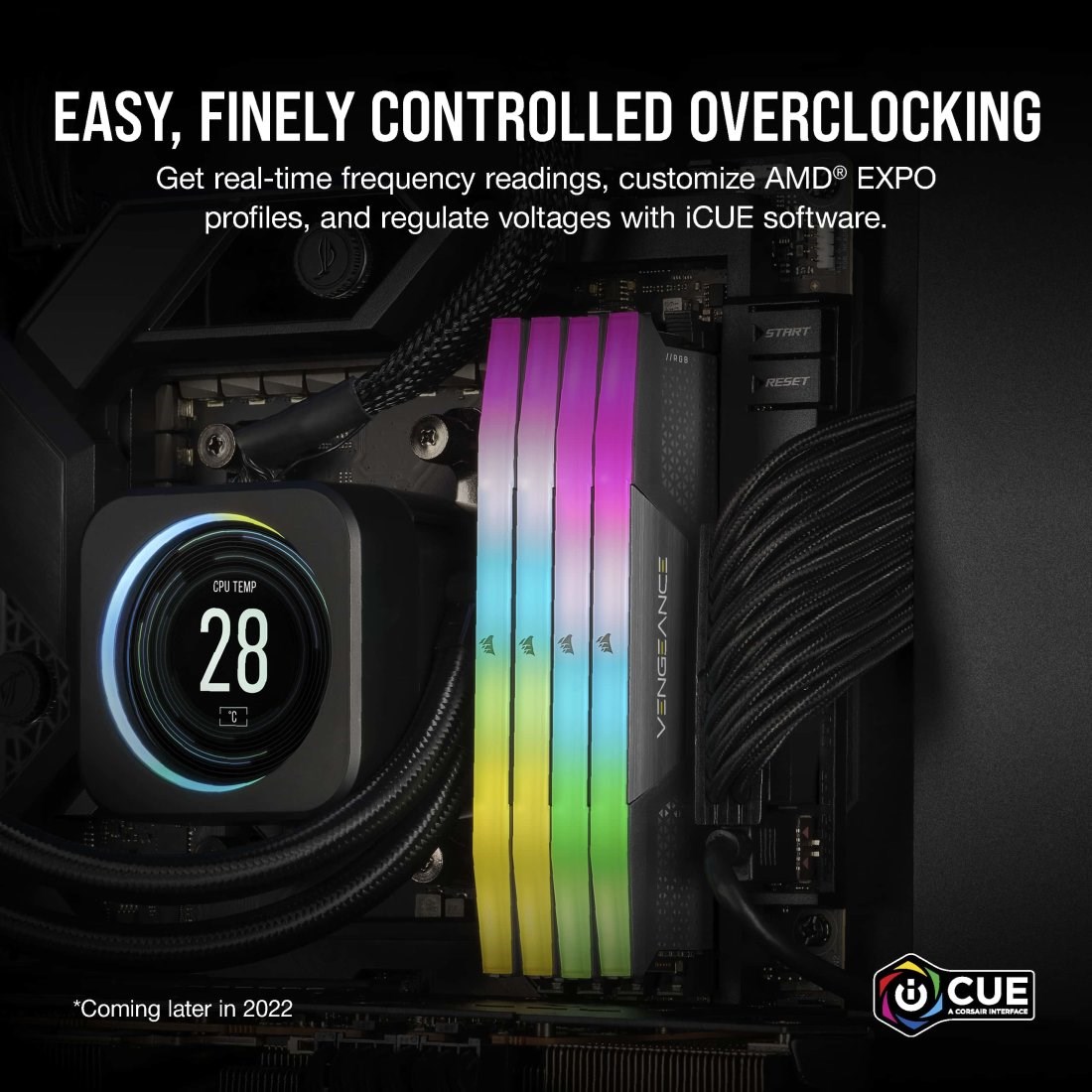 CORSAIR CMH32GX5M2B6400Z32 VENGEANCE RGB DDR5 32GB (2 x 16GB) DDR5 6400 ...