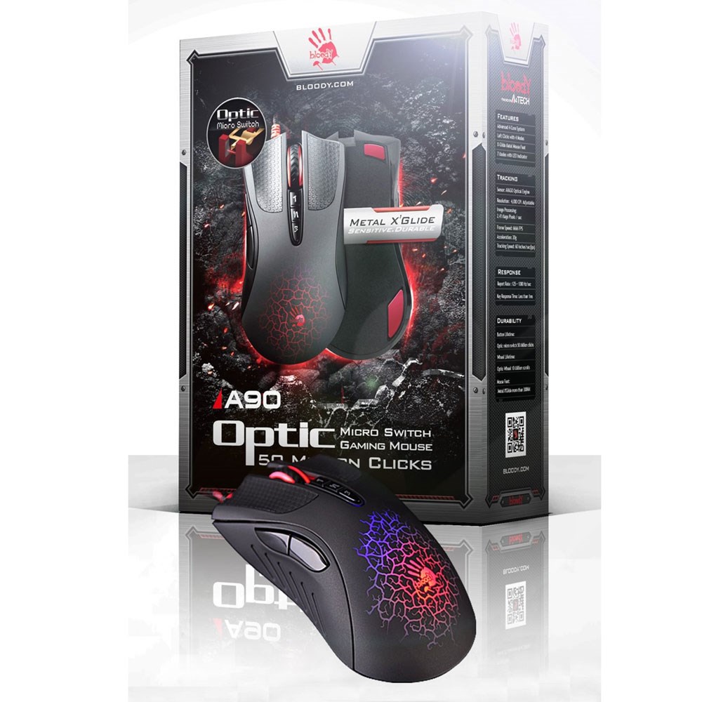 Bloody A90 Multicore Optik Metal Skatez Blazing Gaming Mouse