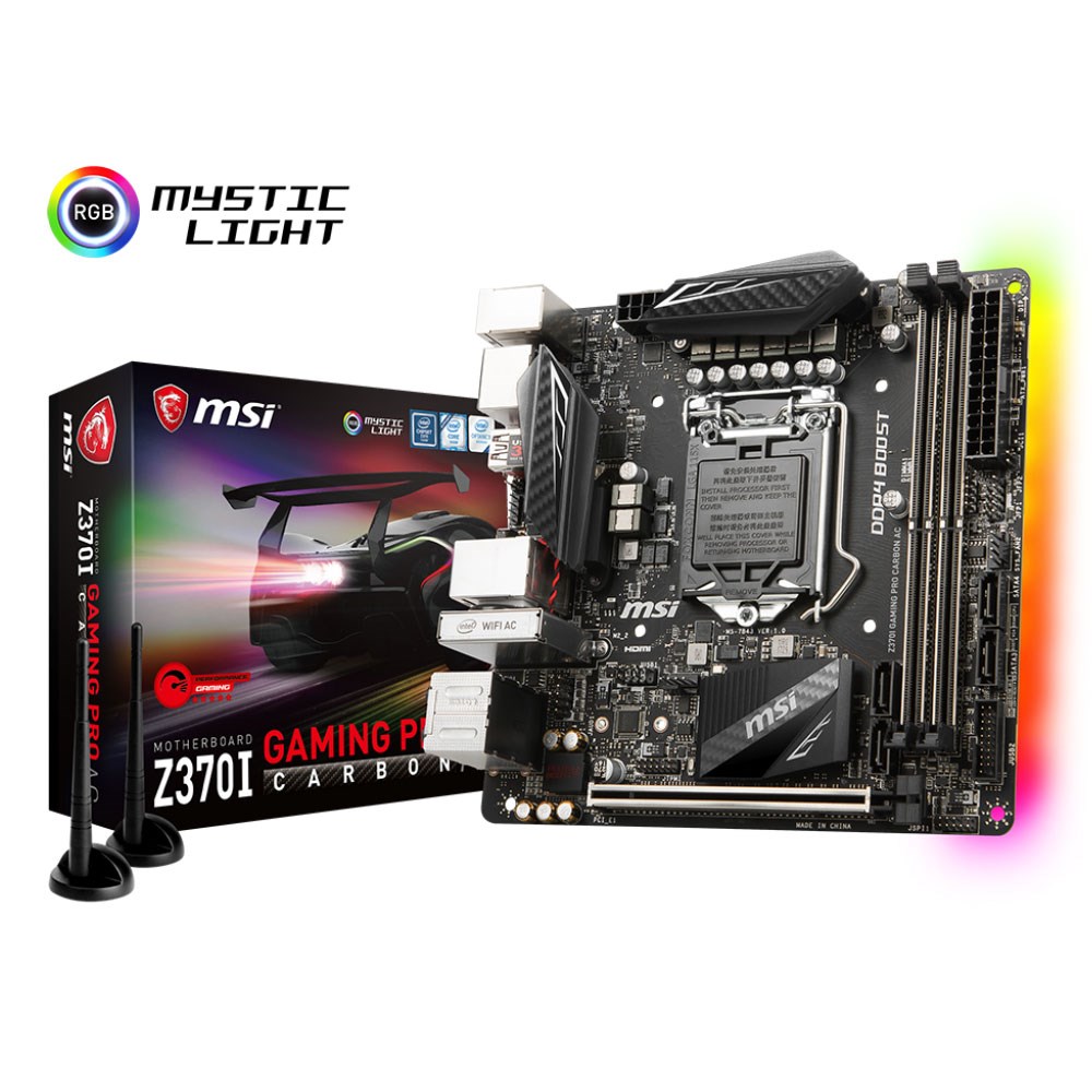 MSI Z370I GAMING PRO CARBON AC DDR4 M.2 HDMI DP Wi-Fi ac 16x Lga1151 ...